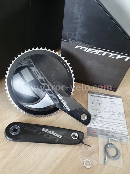 Pédalier chaîne carbone aéro essieu Vision metron TT 170mm 54/42 130bcd ...