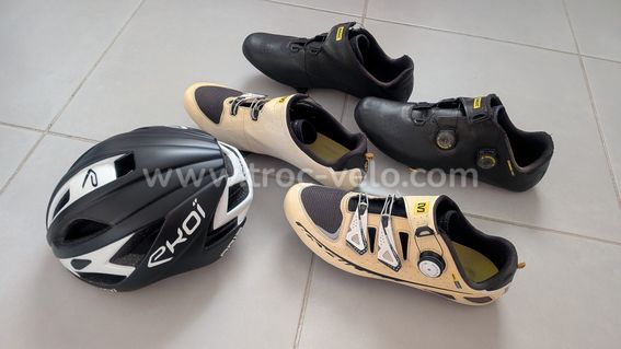 Lot chaussures et casque - AUTRE - 26200 - Troc Vélo