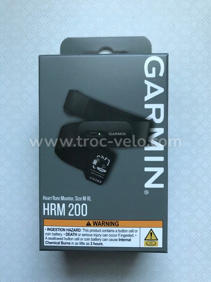 Ceinture cardiaque Garmin HRM 200 - GARMIN - 69430 - Troc Vélo